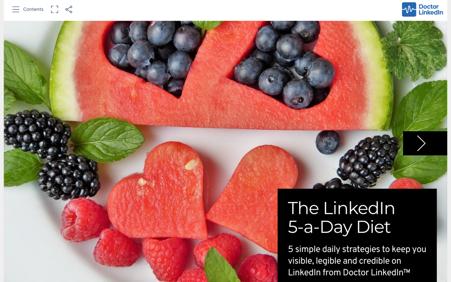 Interactive LinkedIn 5 a Day Diet The Doctor Is In LinkedIn interactive-linkedin-5-a-day-diet-the-doctor-is-in-linkedin